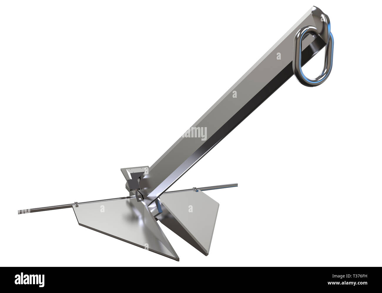 Ship anchor.Isolated on white background.3d illustration Stock Photo ...