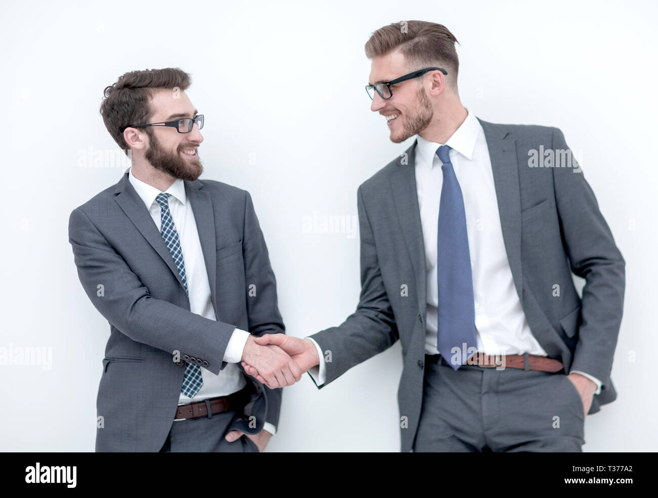 handshake of two business people Stock Photo - Alamy