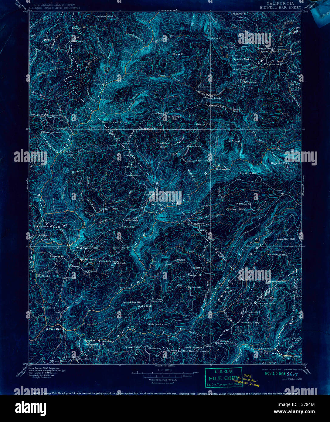 Map of bidwell hi-res stock photography and images - Alamy