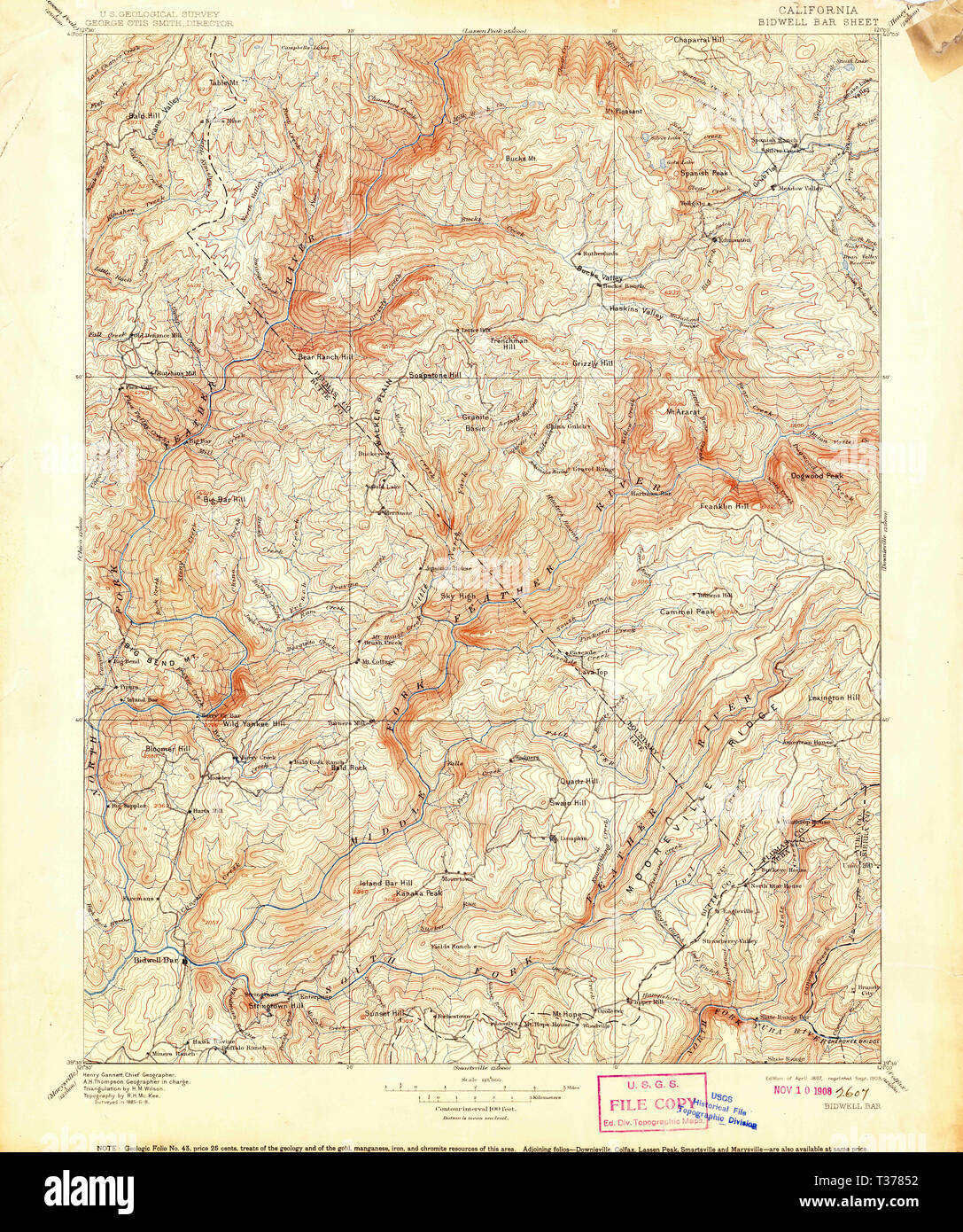 Map of bidwell hi-res stock photography and images - Alamy