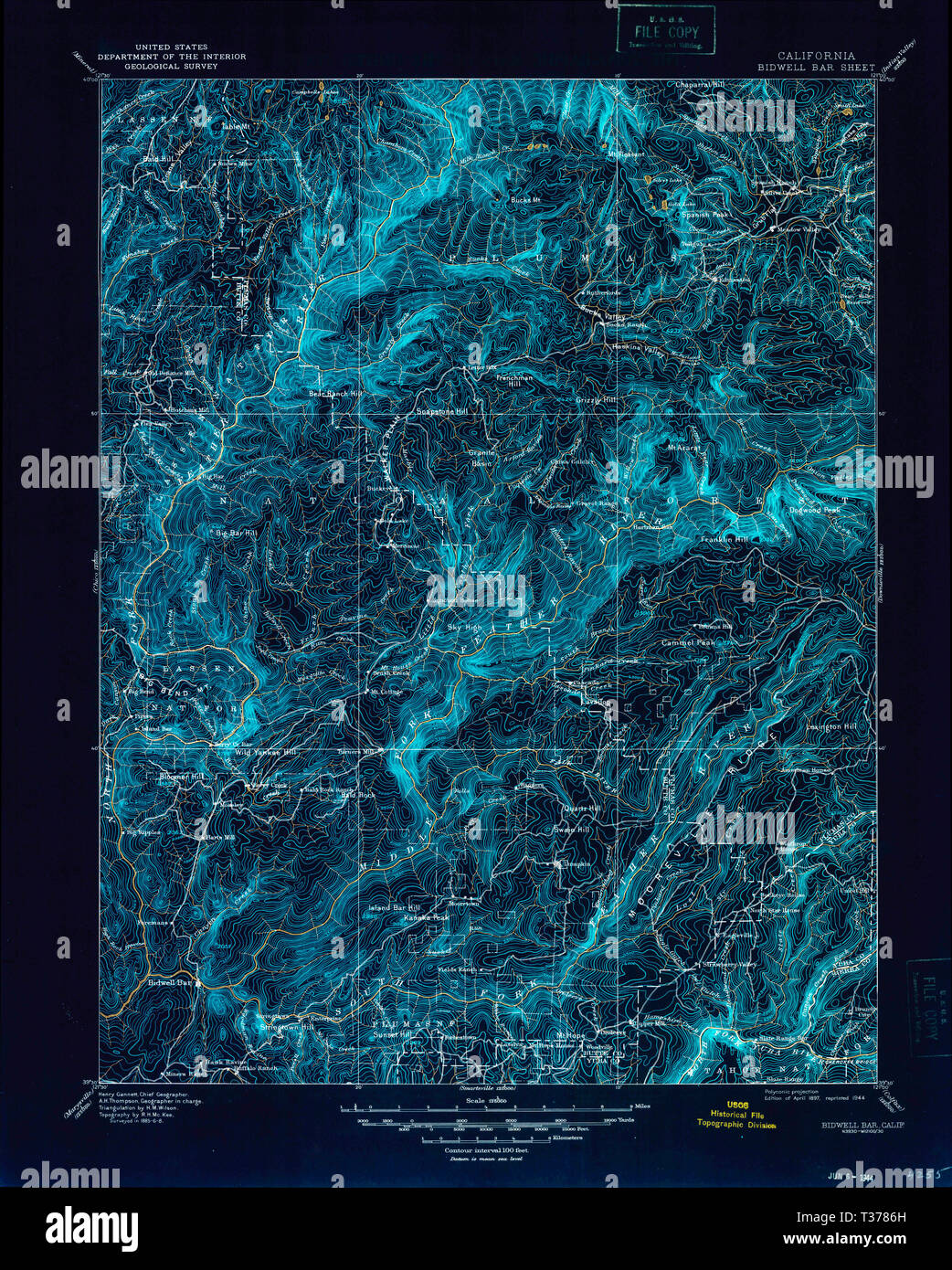 Map of bidwell hi-res stock photography and images - Alamy