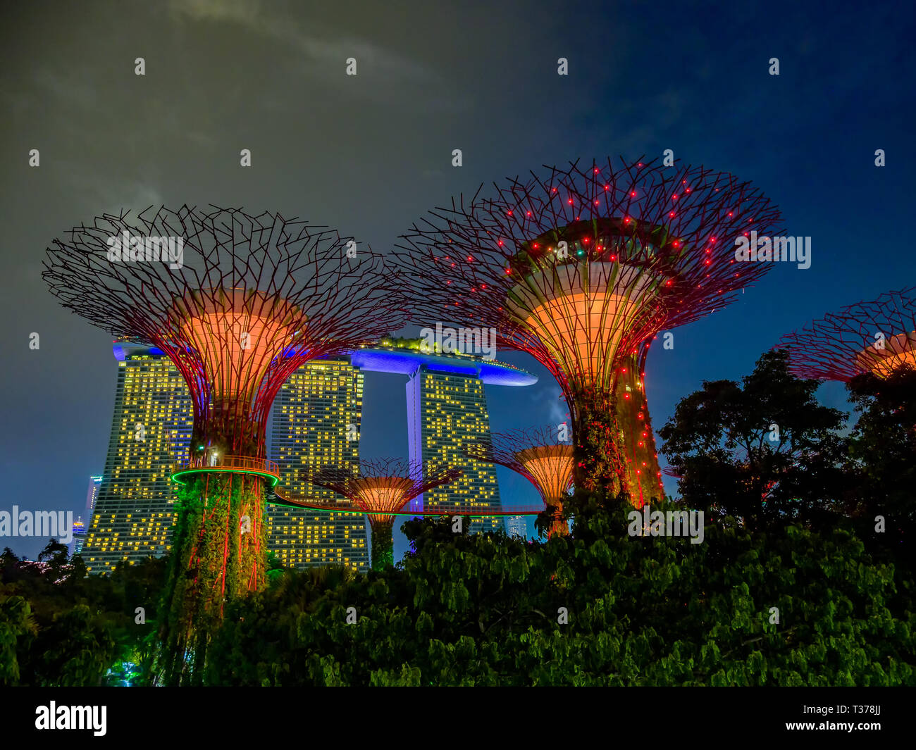 SINGAPORE CITY, SINGAPORE - FEBRUARY 03, 2019: Gardens by the bay in ...