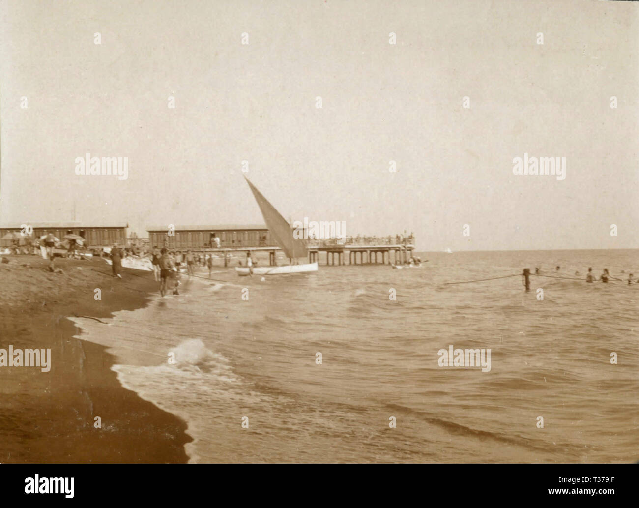 People at the Ostia beach, Rome, Italy 1920s Stock Photo - Alamy