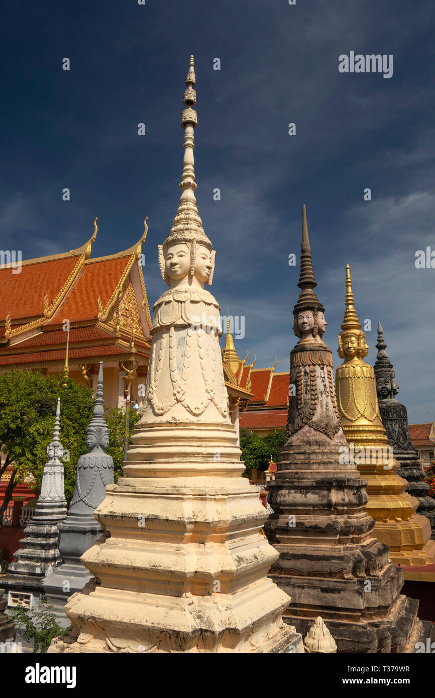 Cambodia, Kampong (Kompong) Cham, Wat Dei Doh, Buddhist monastery ...