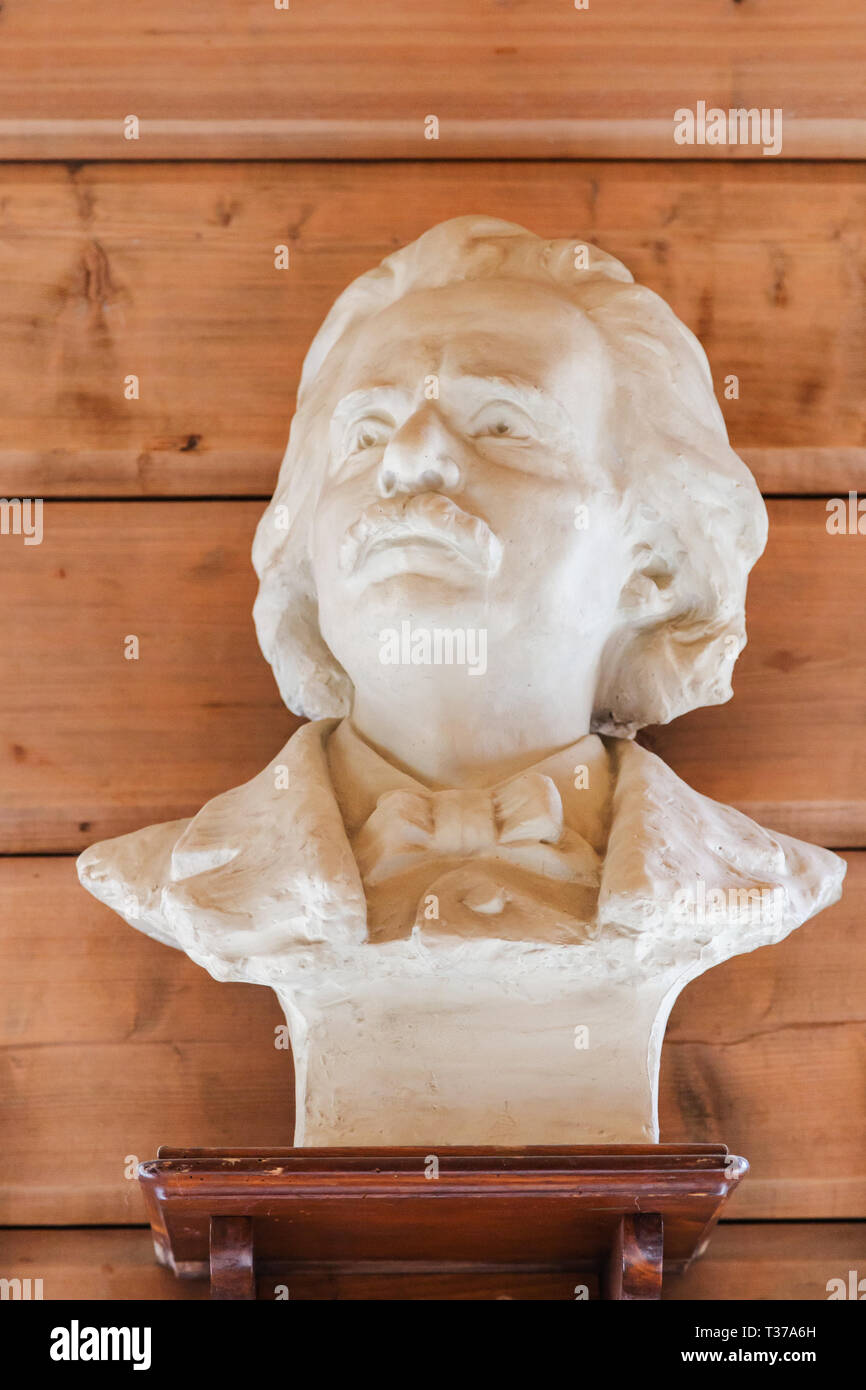 Bergen, Norway - Jule, 2016: Bust of the Norwegian classical music ...