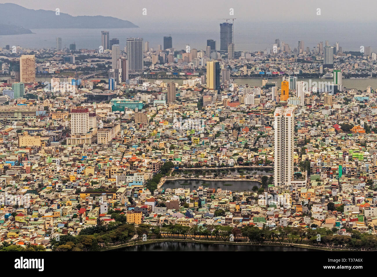 Aerial view Da Nang city Vietnam Stock Photo - Alamy
