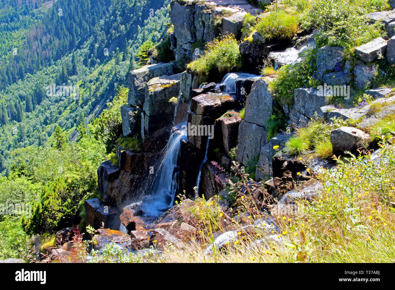 The highest waterfall in National park Giant mountains in Czech ...