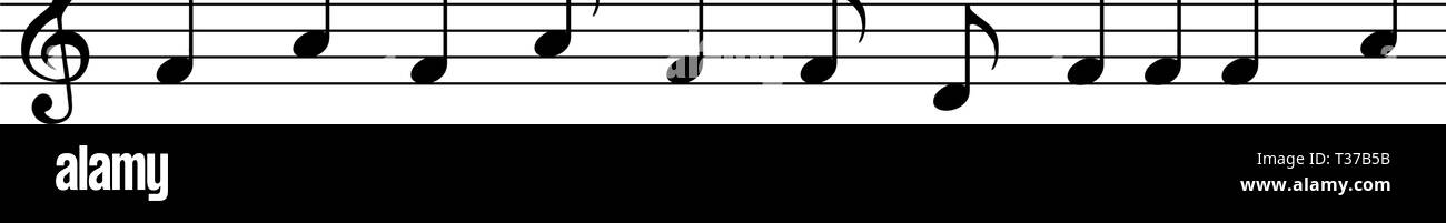 music note and clef. Vector illustration eps Stock Vector Image & Art ...