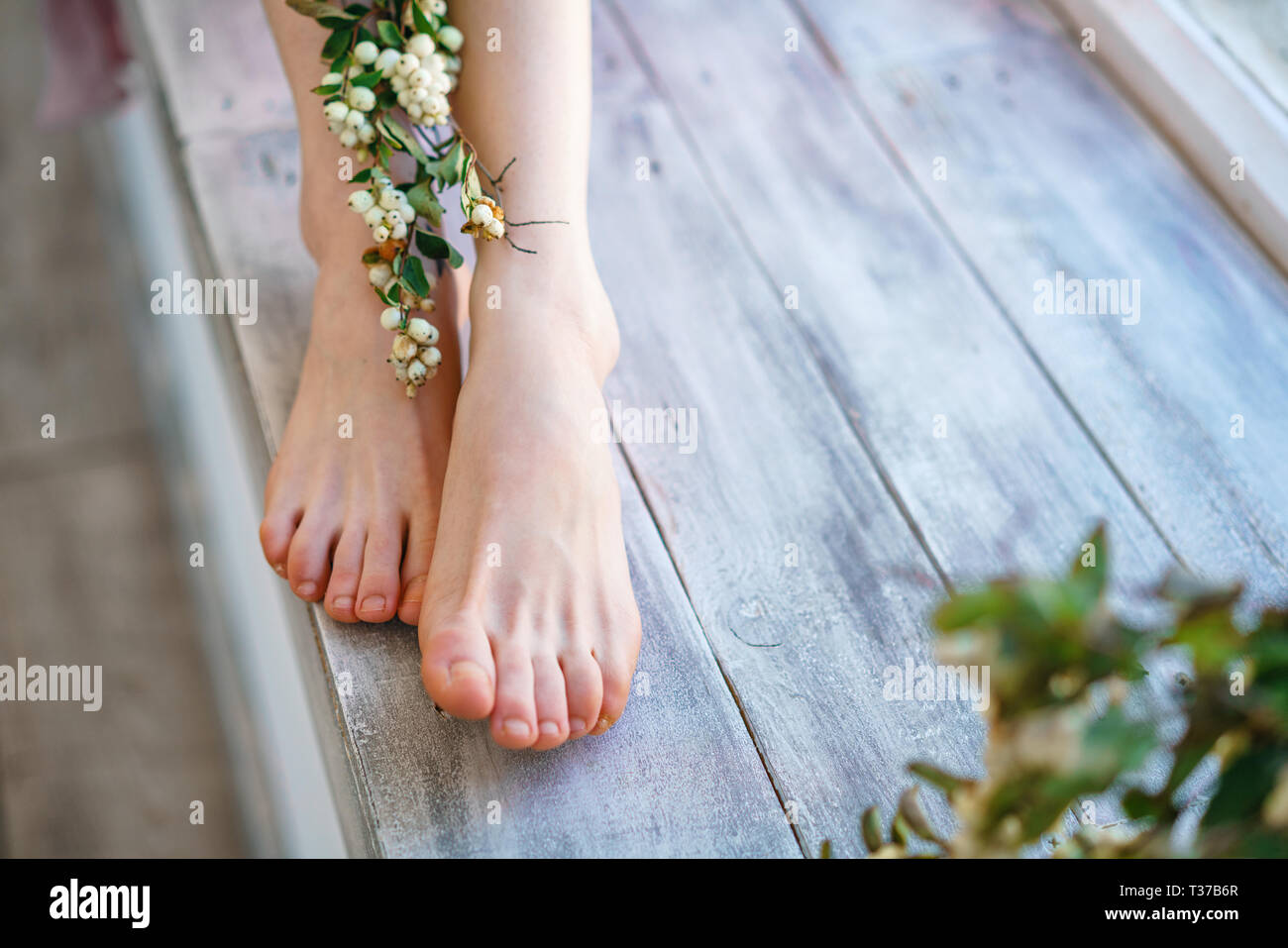 Woman feet care pedicure soak hi-res stock photography and images - Alamy