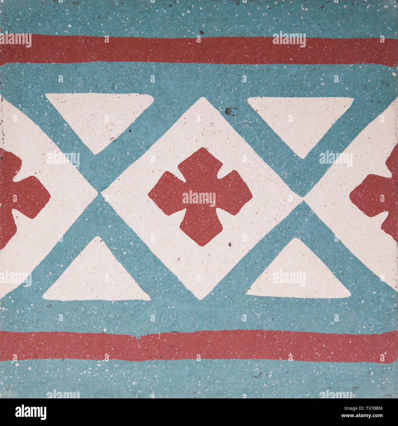 Colorful traditional balinese ceramic tile with geometric shape Stock ...