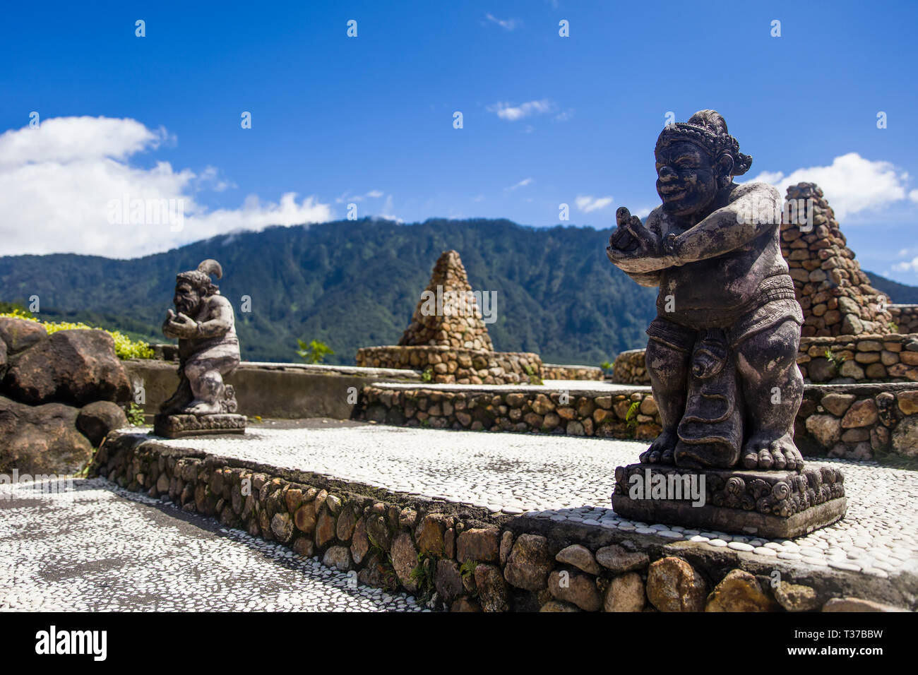 Detail from the Ulun Danu Beratan Temple in Bali, Indonesia Stock Photo ...