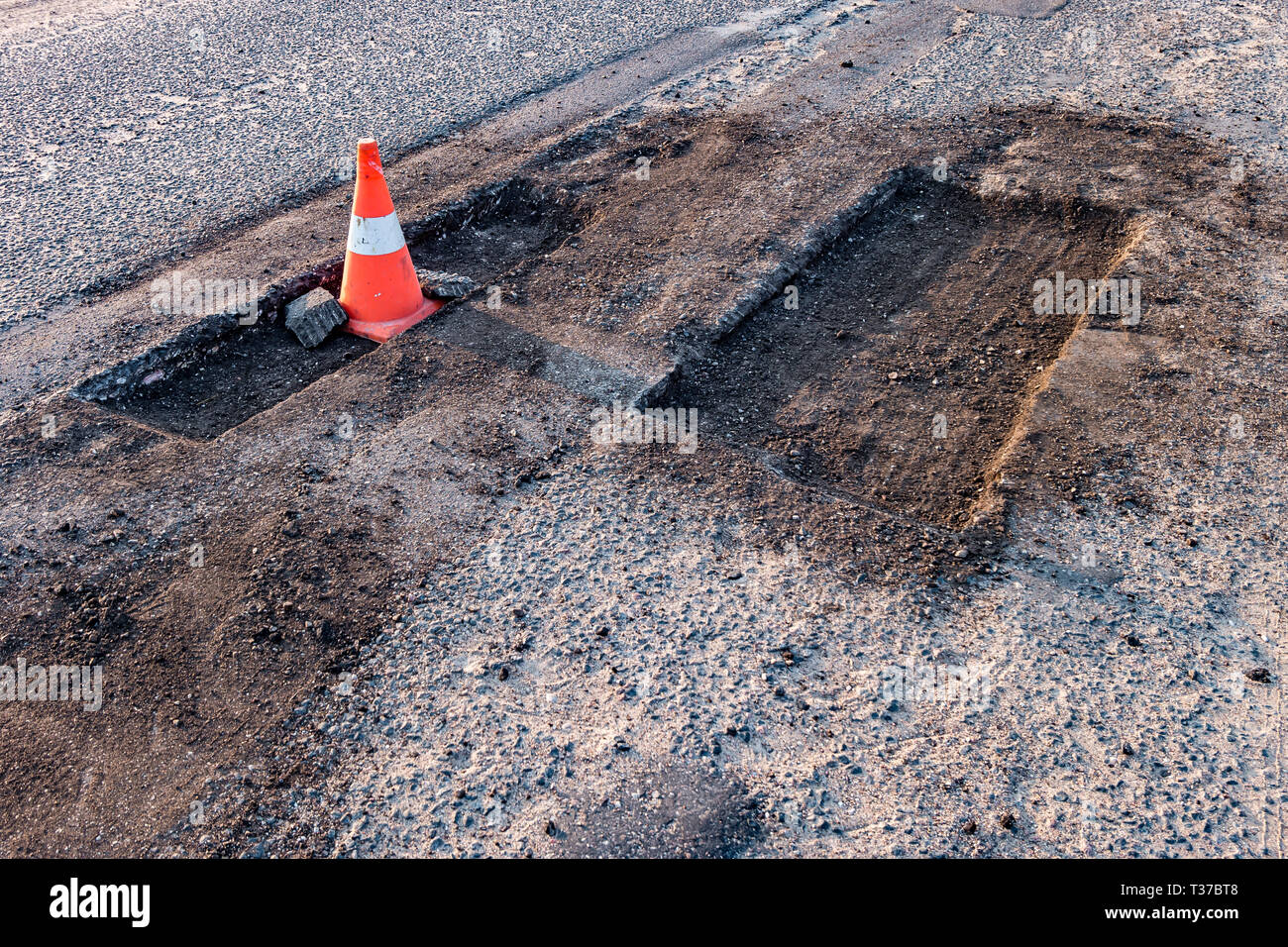 Damaged safety cone hi-res stock photography and images - Alamy