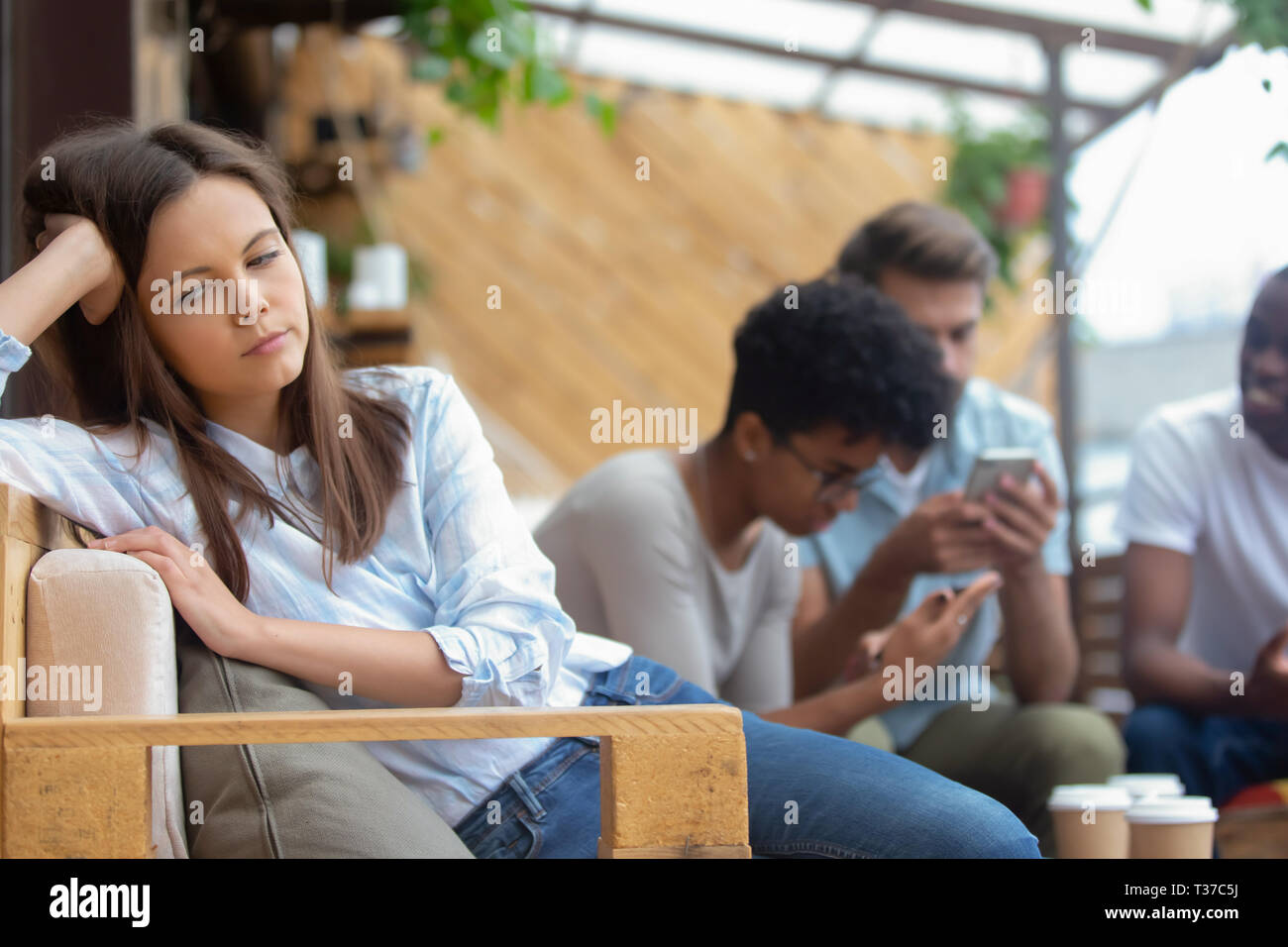 Teenager friends lonely hi-res stock photography and images - Alamy