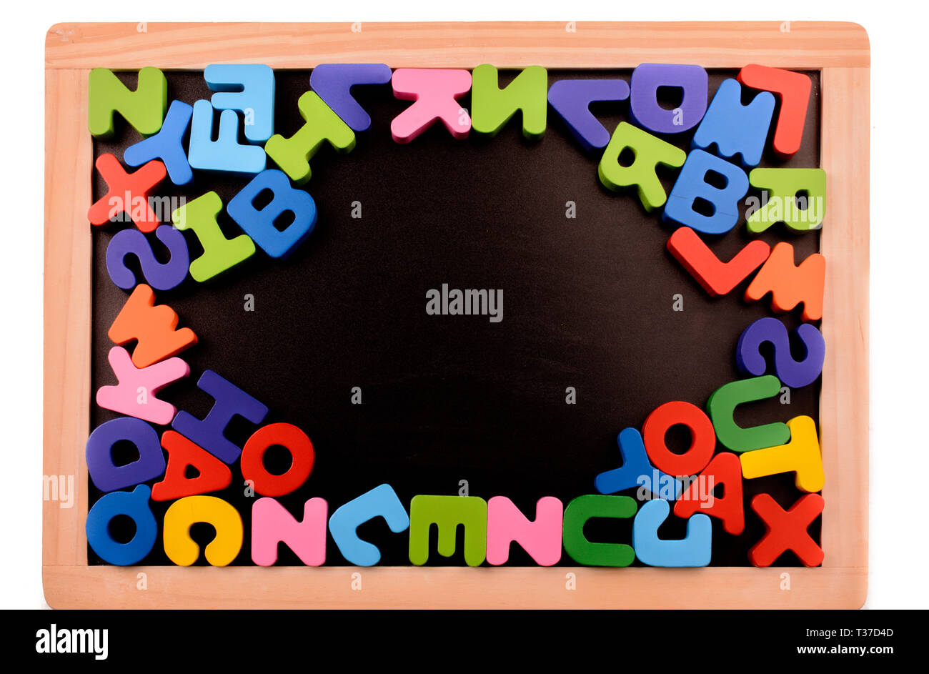 Colorful Letters of Alphabet made of wood Stock Photo - Alamy