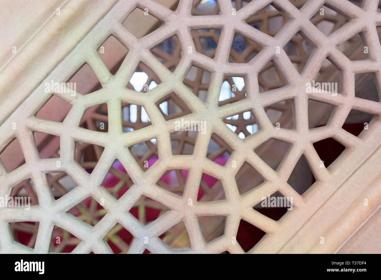 Ottoman marble stone carving art in floral patterns Stock Photo - Alamy