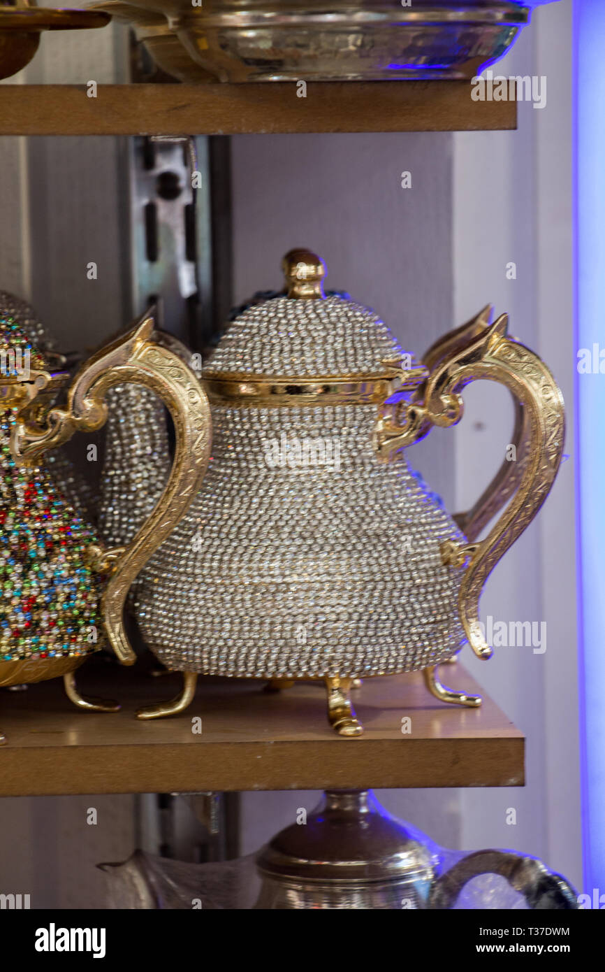 Turkish tea pot made in a traditional style Stock Photo - Alamy