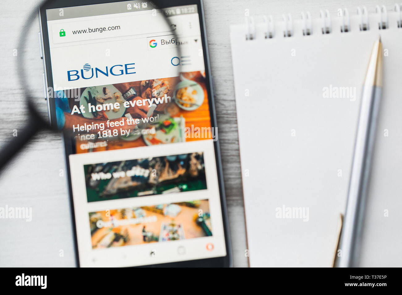 Los Angeles, California, USA - 3 April 2019: Bunge Limited food company ...