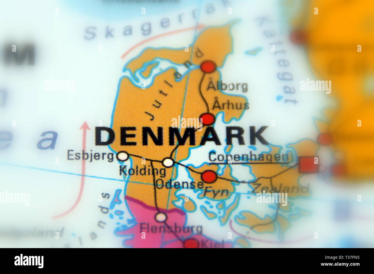 Denmark europe map hi-res stock photography and images - Alamy
