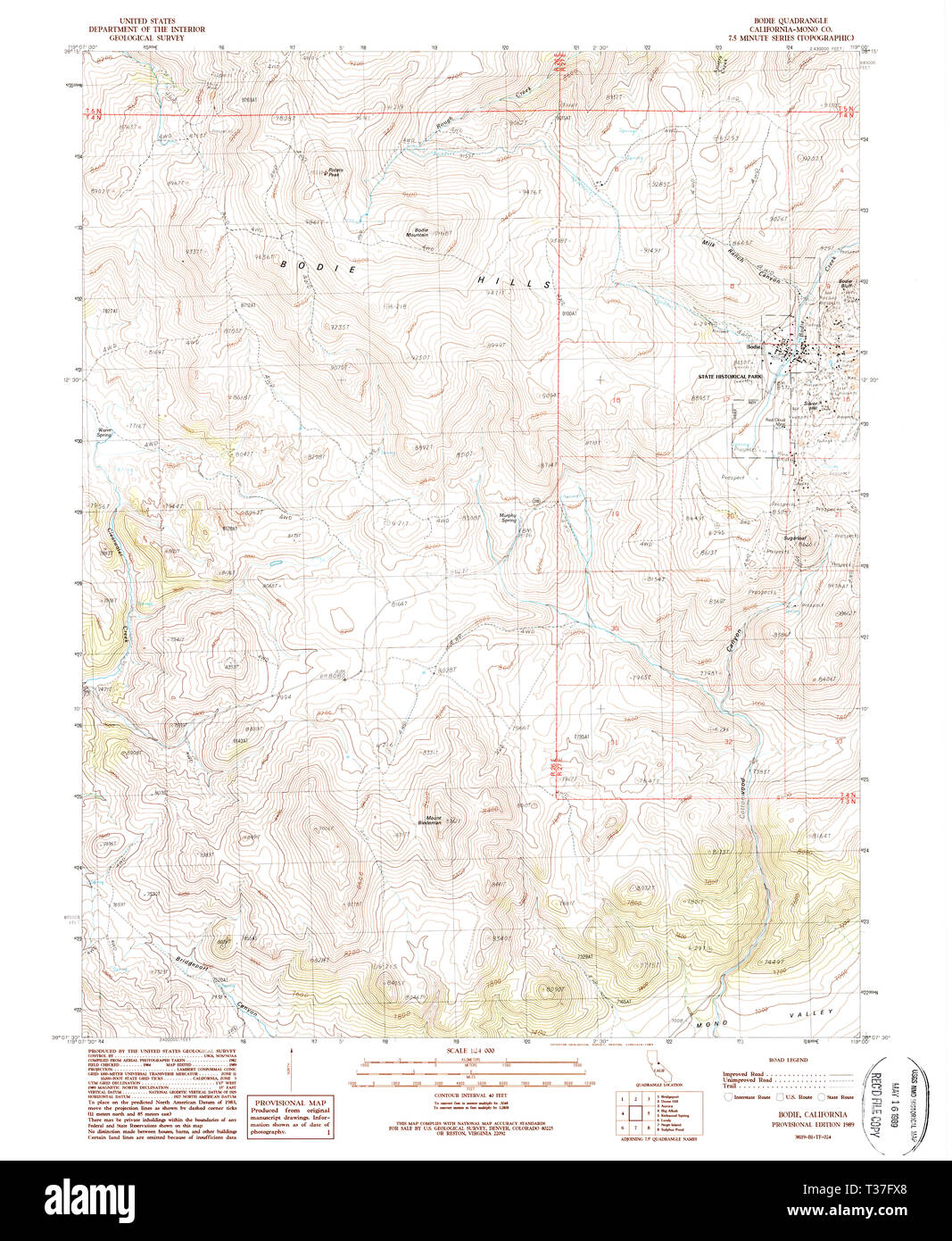Bodie california map Cut Out Stock Images & Pictures - Alamy