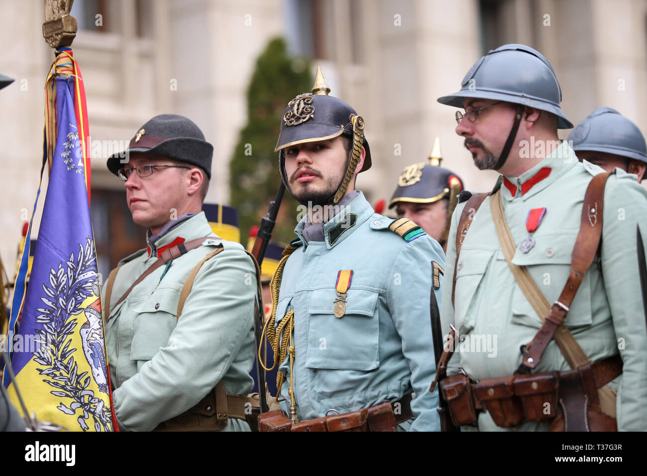 Bucharest, Romania - April 7, 2019: WWI reenactors take part at ...