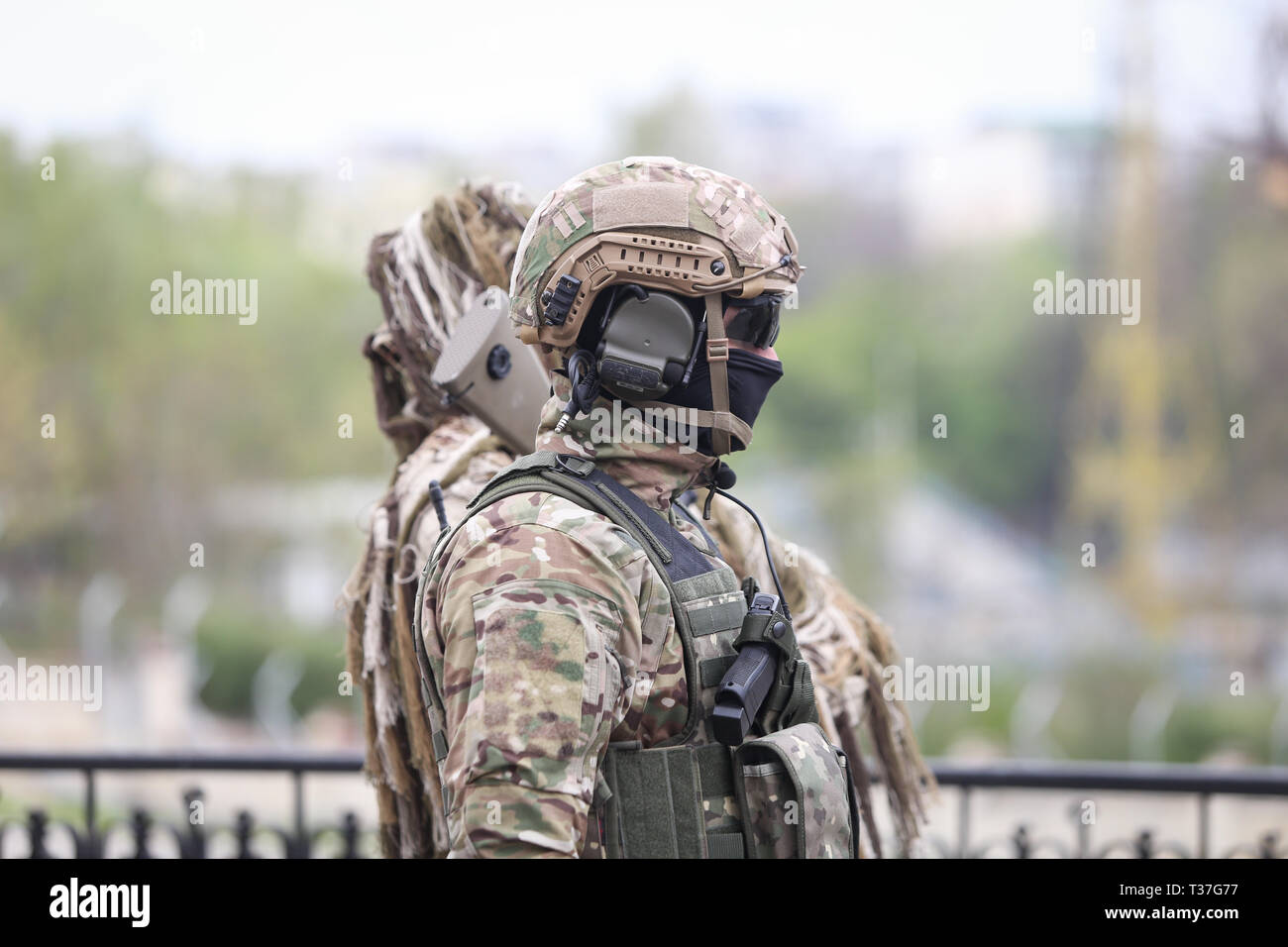 Bucharest, Romania - April 7, 2019: Romanian special forces soldiers ...