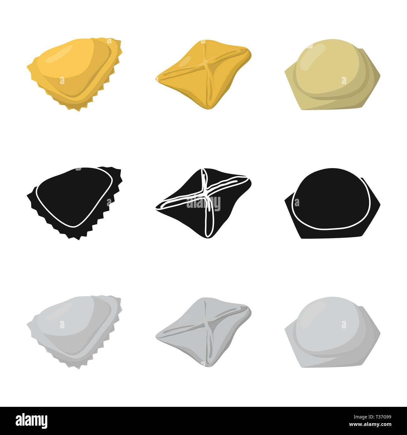 Vector design of products and cooking logo. Collection of products and ...