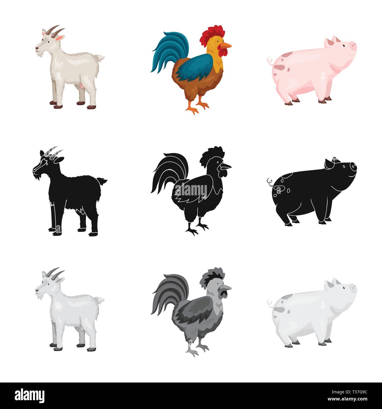 Vector design of breeding and kitchen icon. Collection of breeding and ...