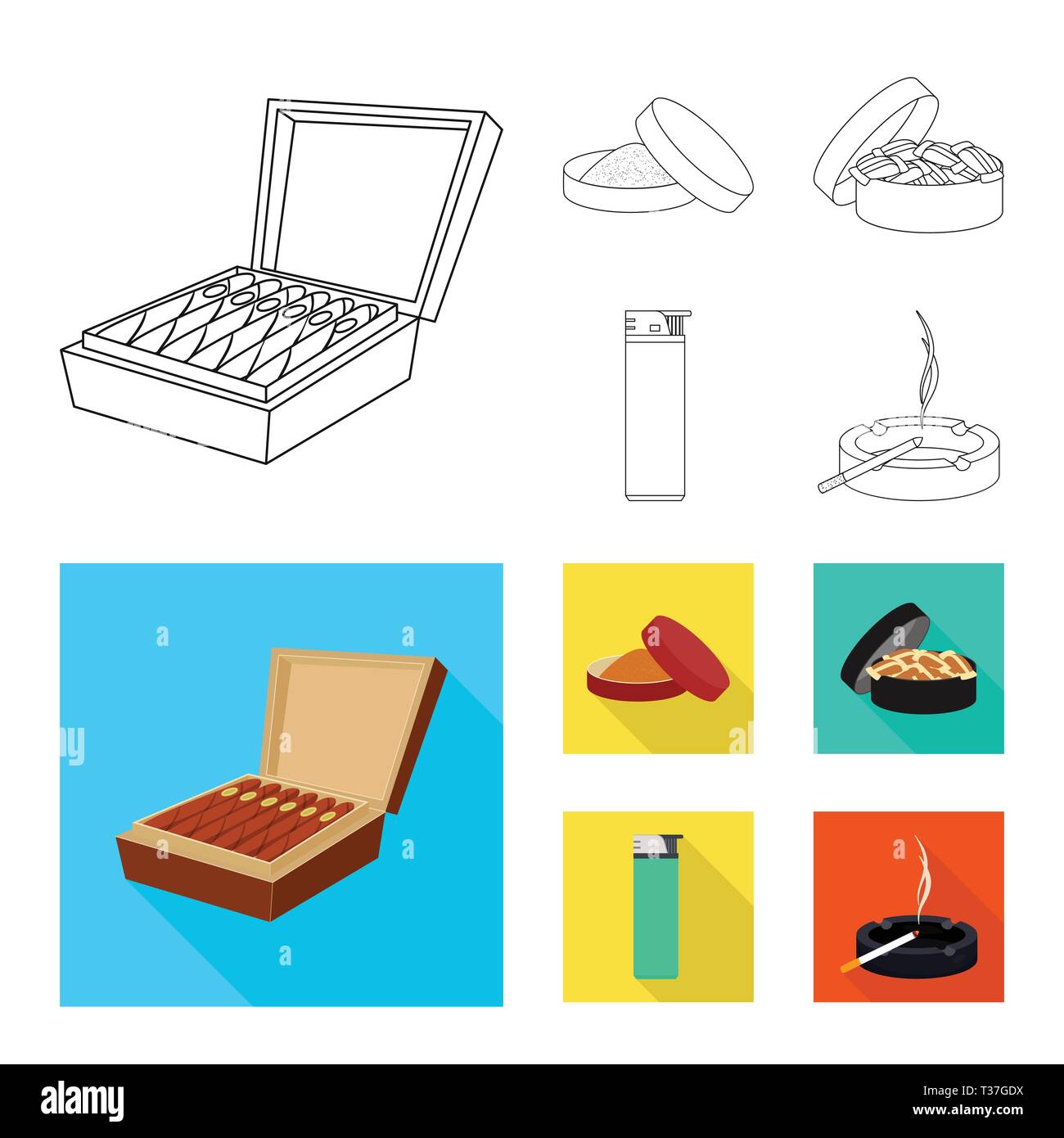 Vector illustration of refuse and stop symbol. Set of refuse and habit ...