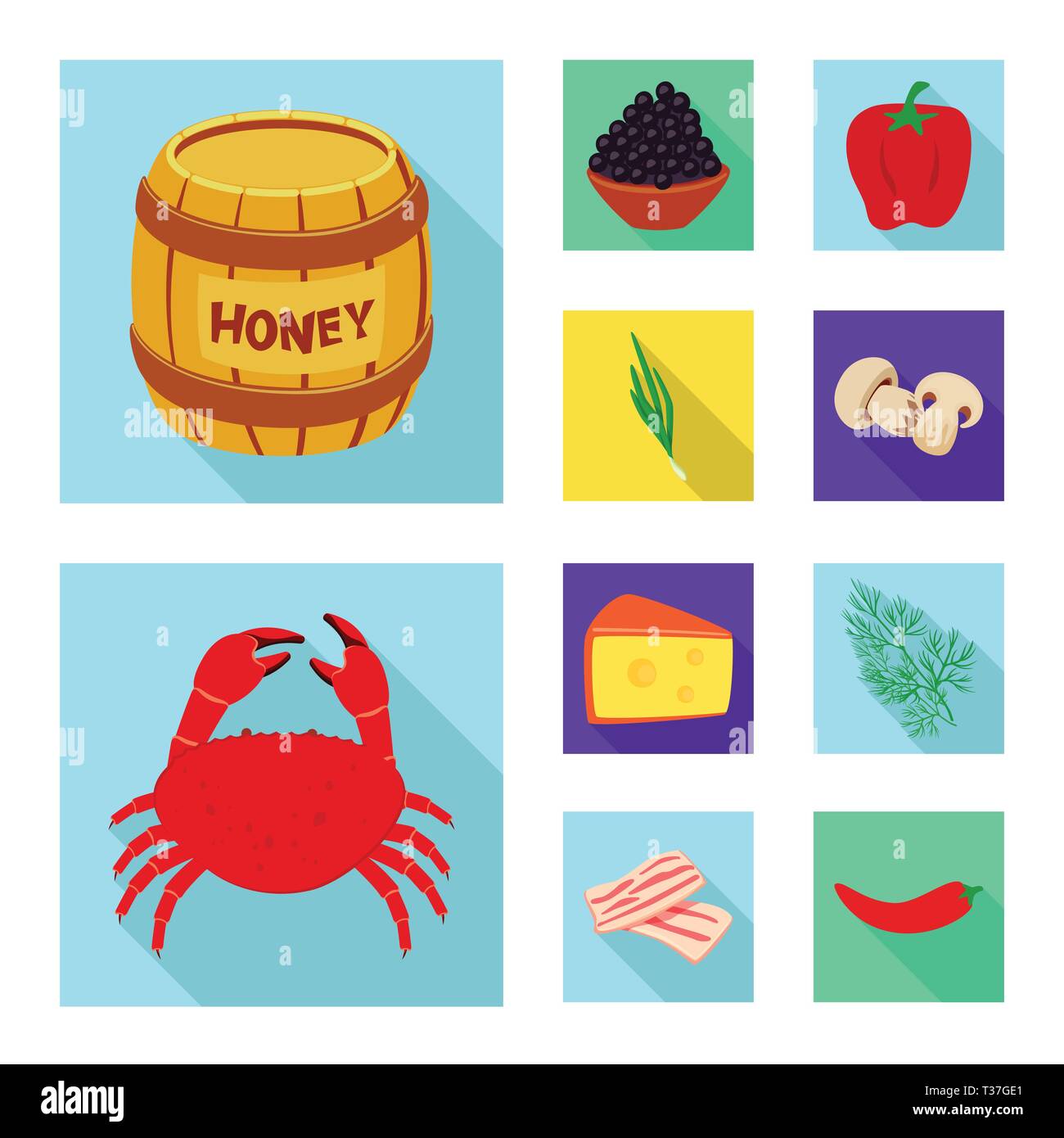 Isolated object of taste and product sign. Collection of taste and ...
