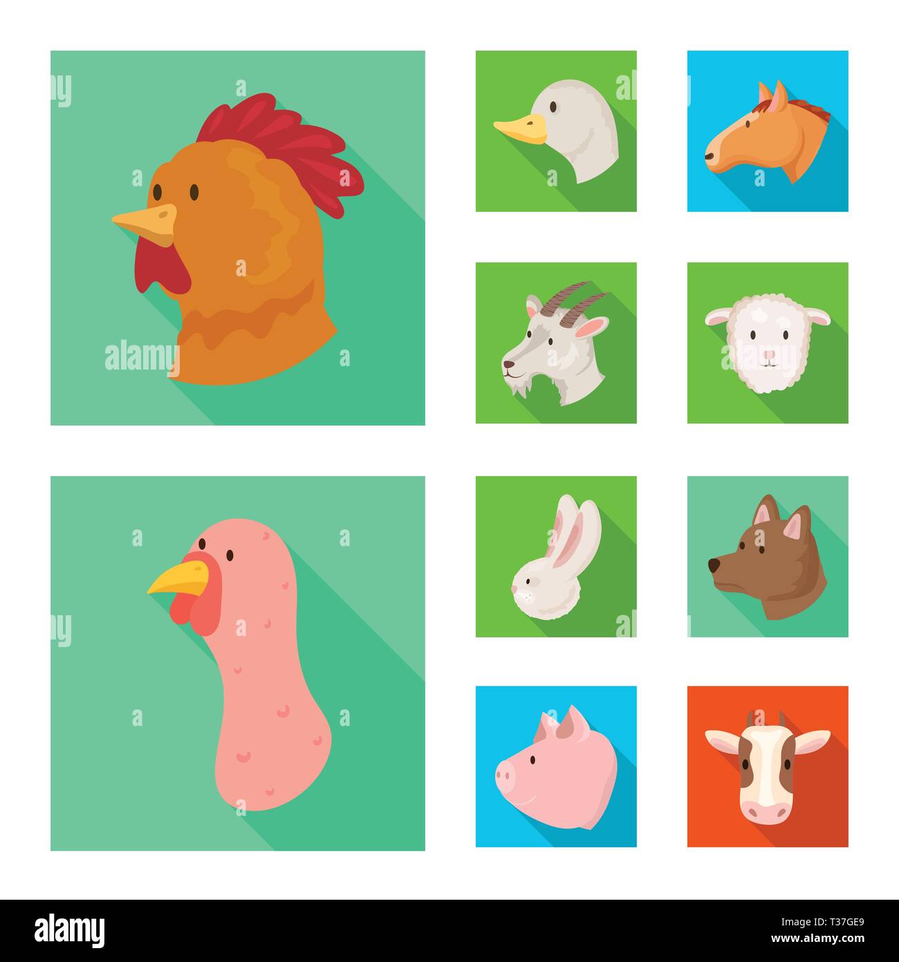 Vector design of agriculture and breeding sign. Collection of ...