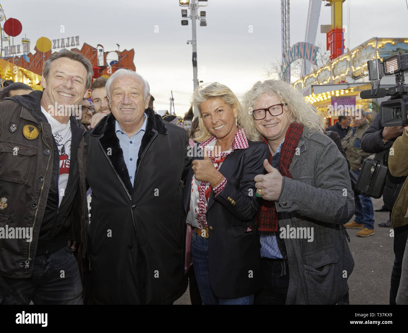 Jean-Luc Reichmann (L), Marcel Campion, Caroline Margeridon and Pierre ...