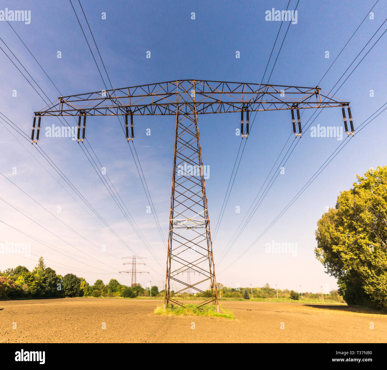 Electric Power Pole Stock Photo - Alamy