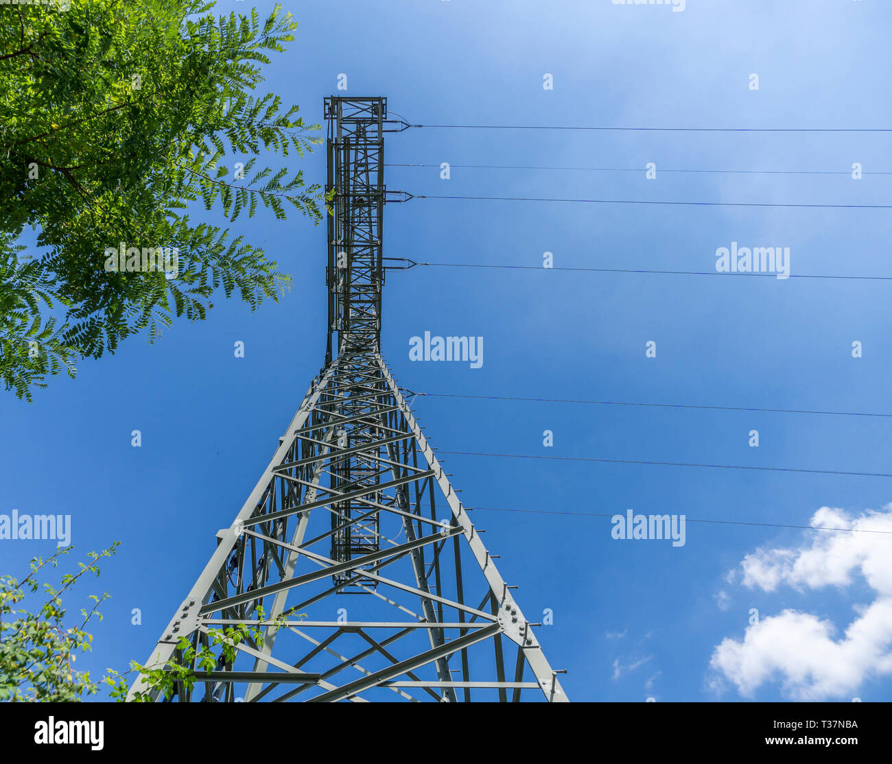 Electric Power Pole Stock Photo - Alamy