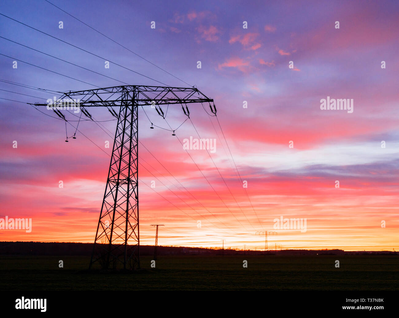 Electric Power Pole Stock Photo - Alamy