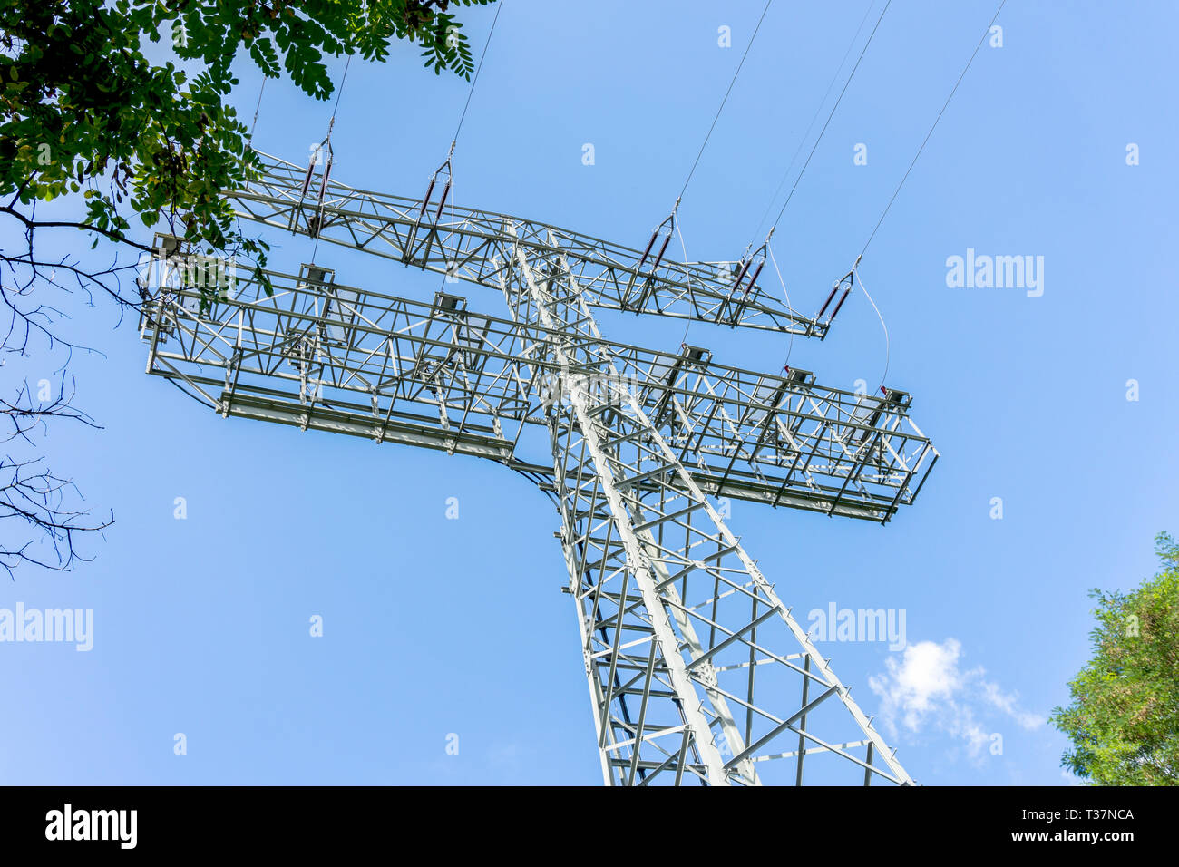 Electric Power Pole Stock Photo - Alamy