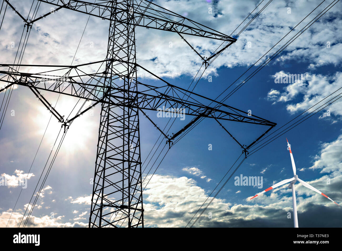 Electric Power Pole Stock Photo - Alamy