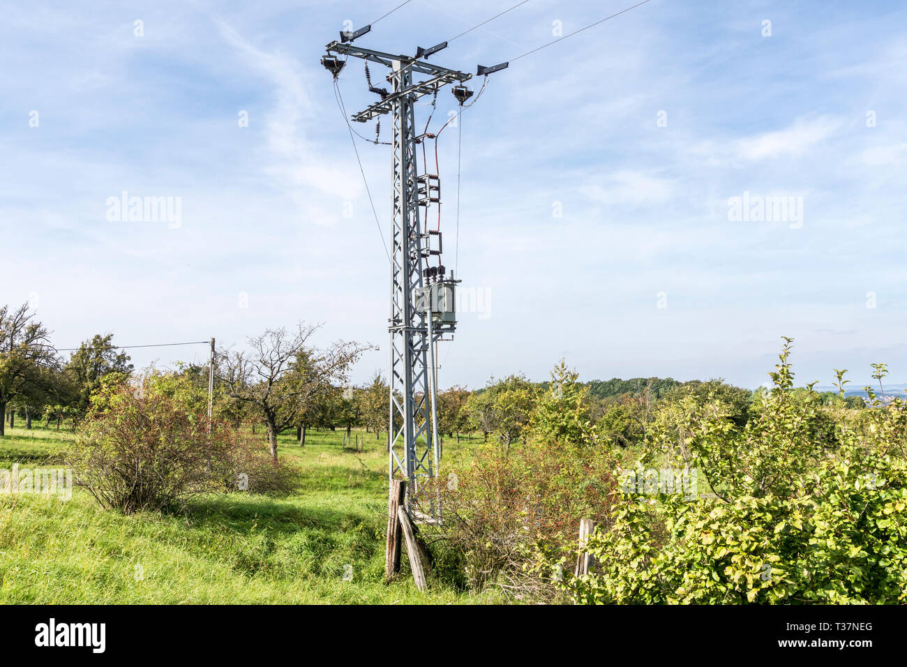 Electric Power Pole Stock Photo - Alamy
