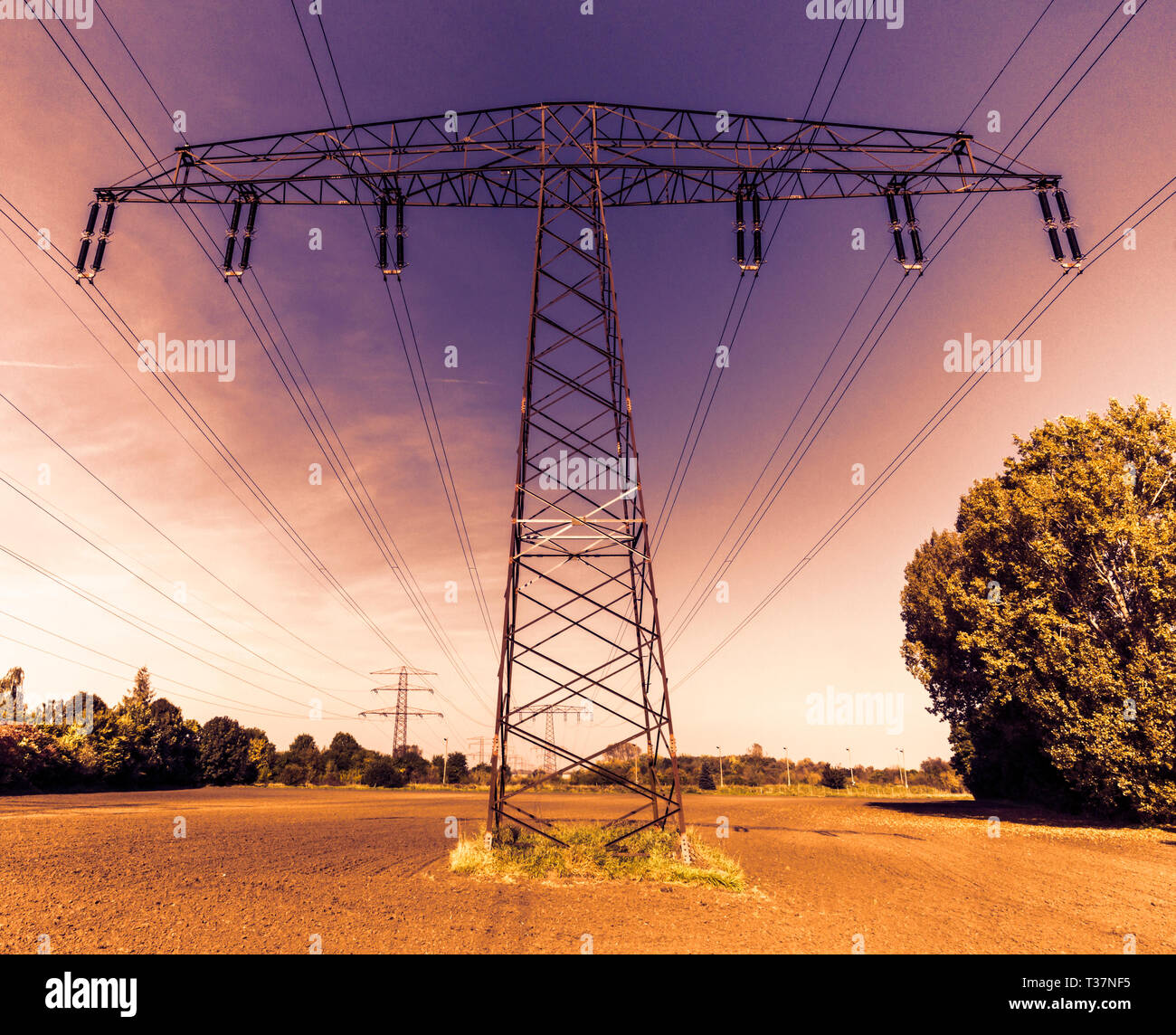 Electric Power Pole Stock Photo - Alamy