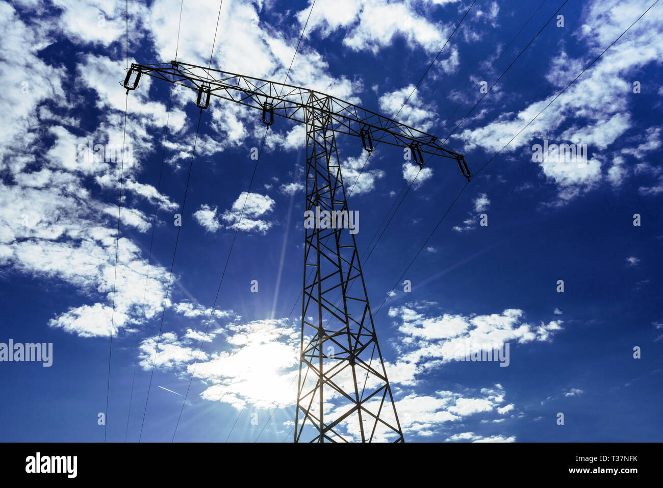 Electric Power Pole Stock Photo - Alamy