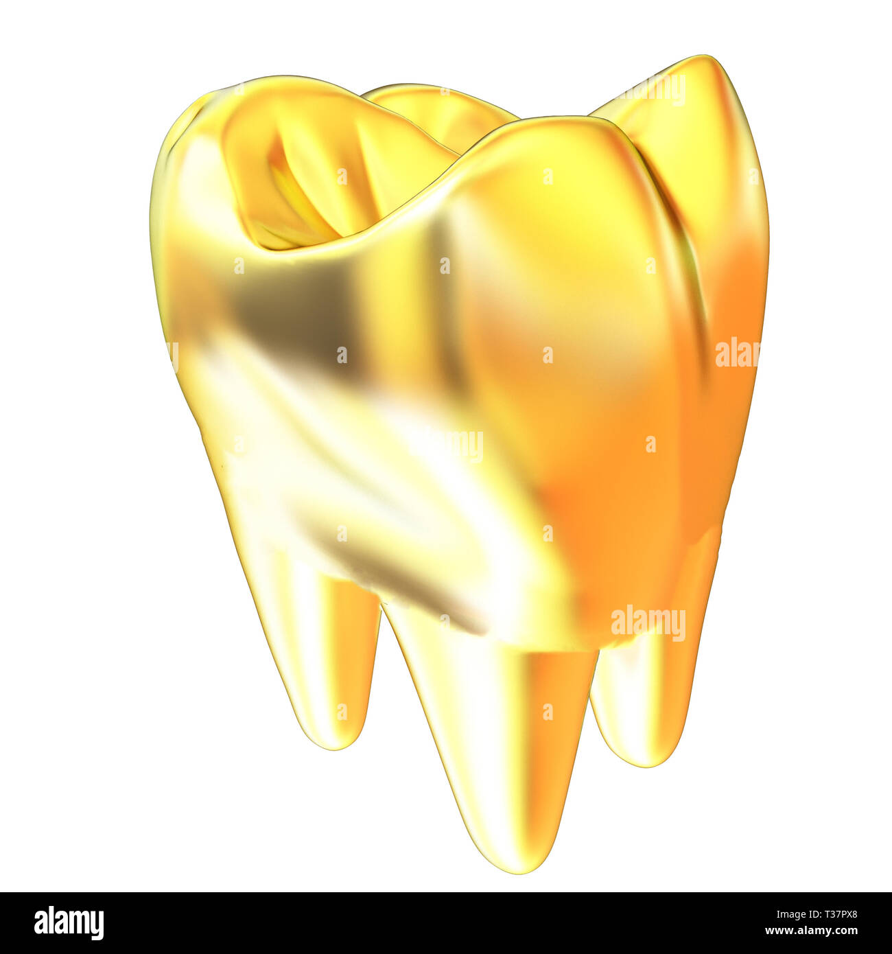 Gold tooth. 3d illustration Stock Photo - Alamy