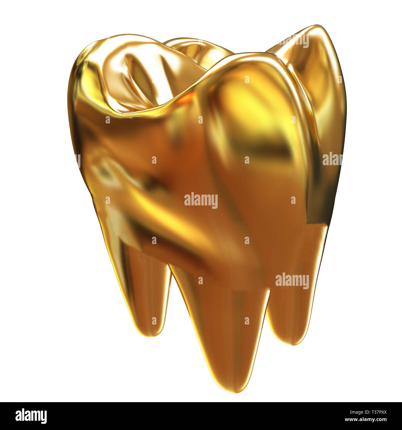 Gold tooth. 3d illustration Stock Photo - Alamy