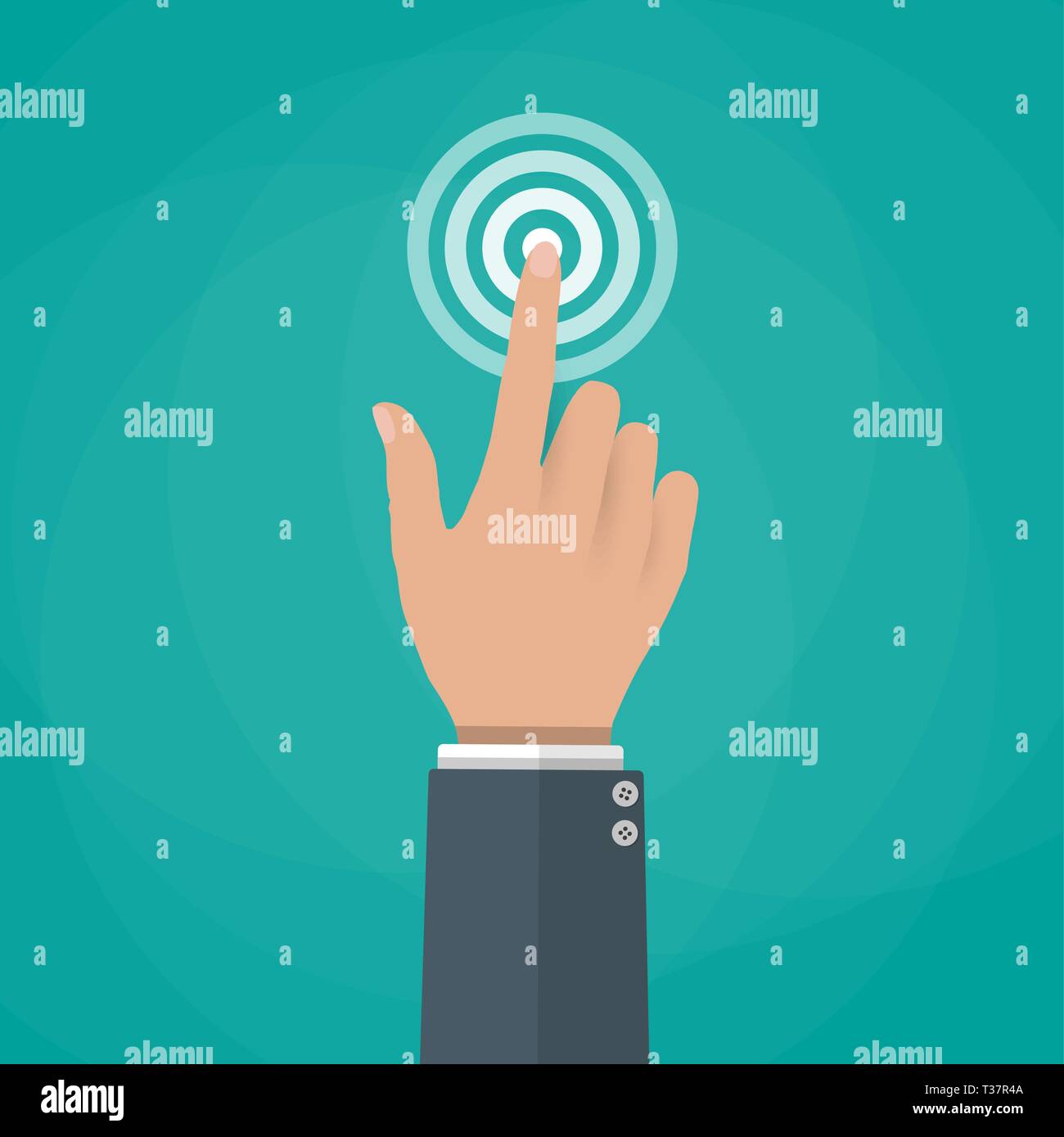 Hand touch. finger presses. Touch, push or press sign. vector ...