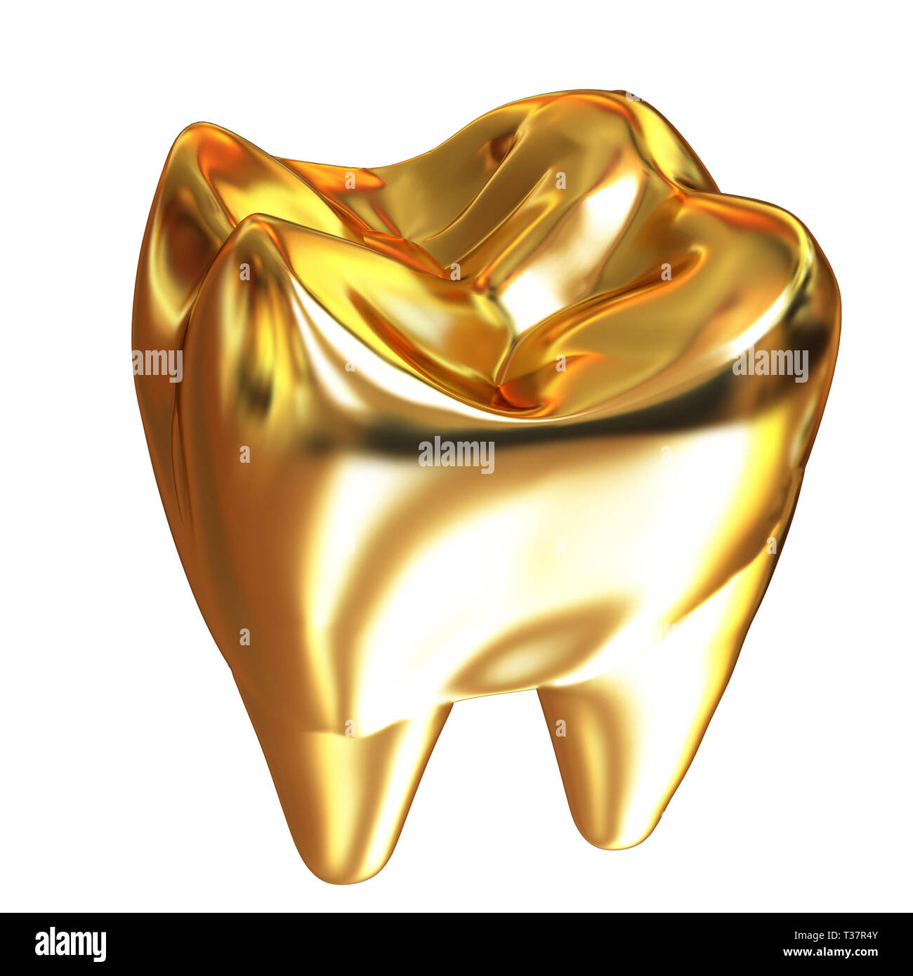 Gold tooth. 3d illustration Stock Photo - Alamy