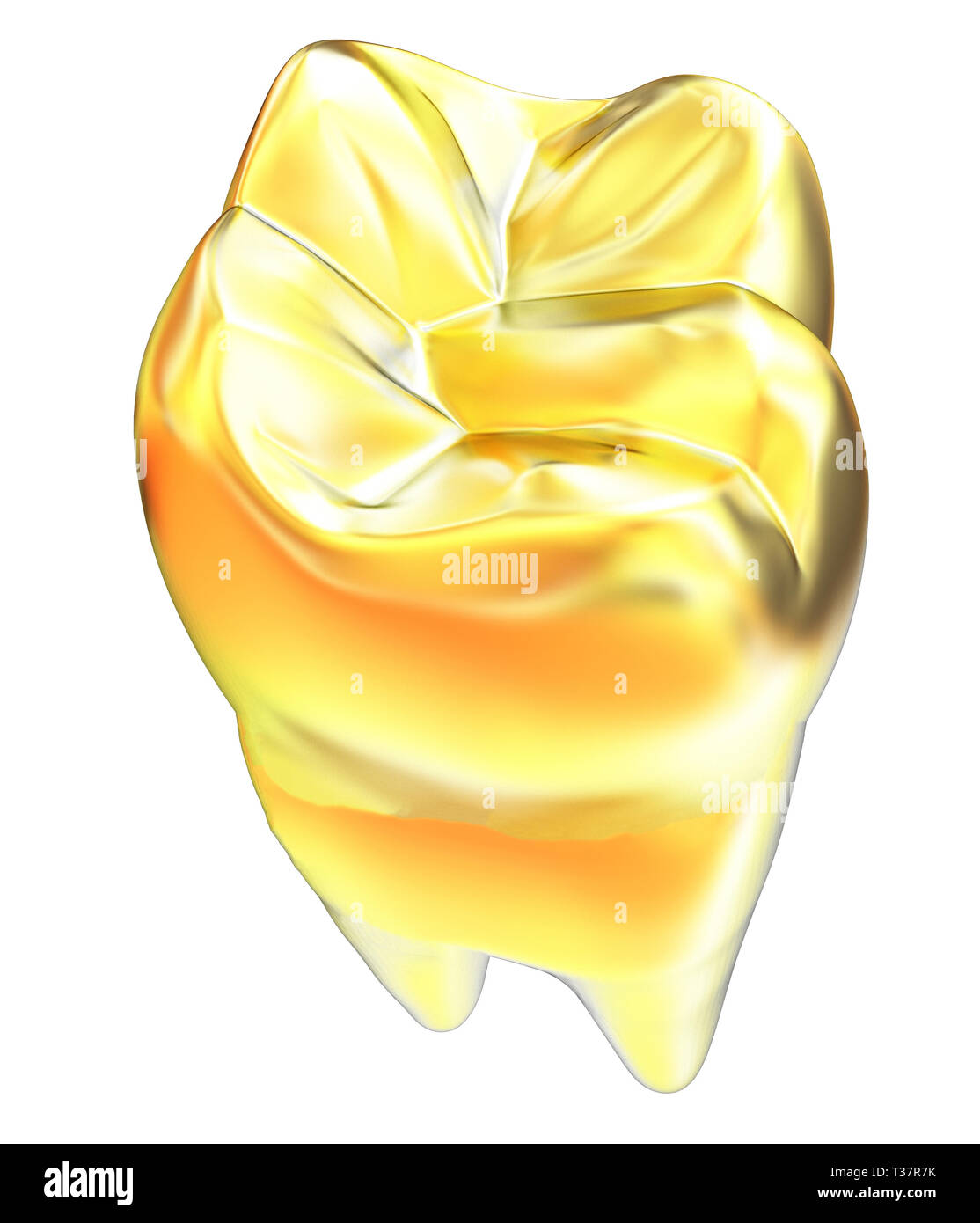 Gold tooth. 3d illustration Stock Photo - Alamy