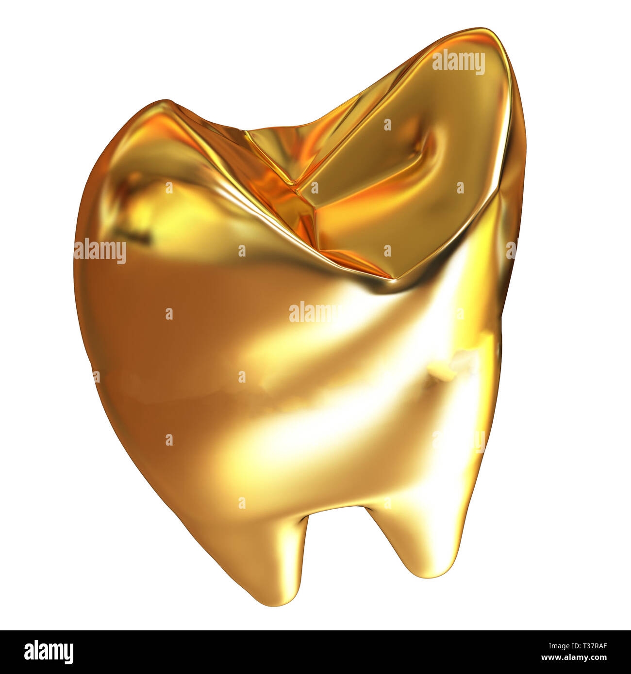 Gold tooth. 3d illustration Stock Photo - Alamy