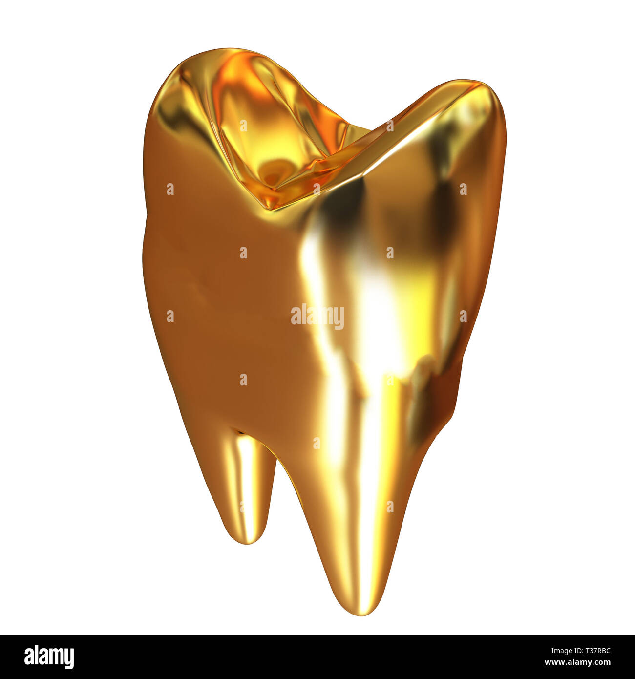 Gold tooth. 3d illustration Stock Photo - Alamy