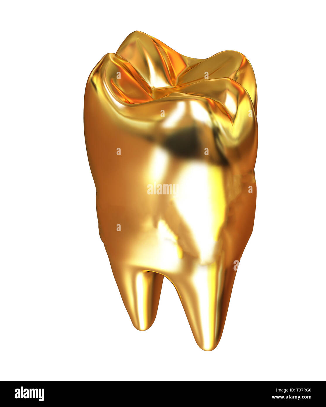Gold tooth. 3d illustration Stock Photo - Alamy