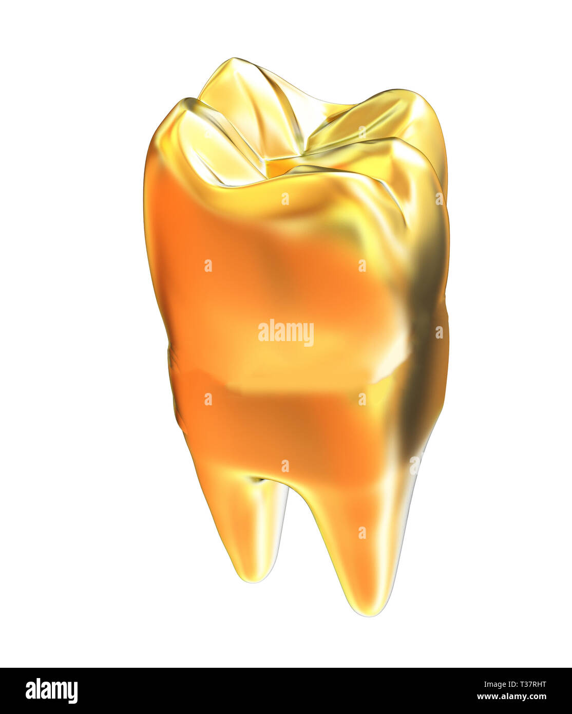 Gold tooth. 3d illustration Stock Photo - Alamy