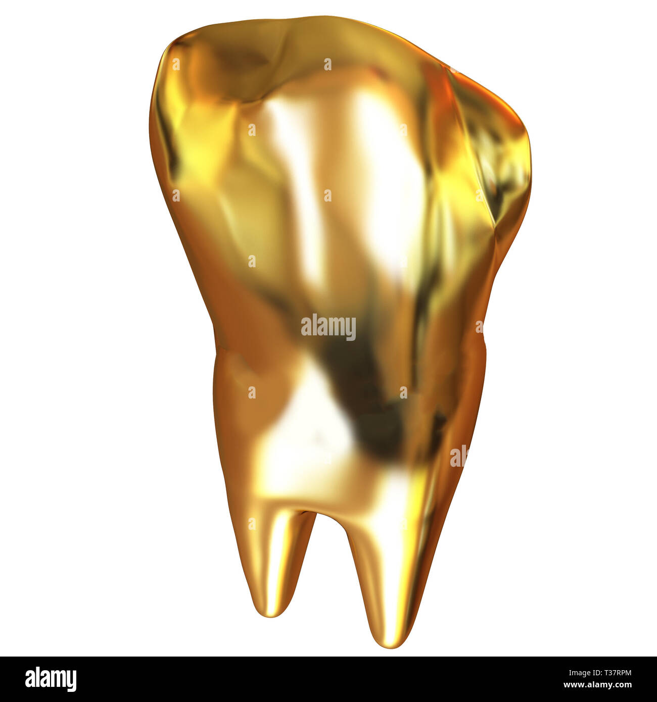 Gold tooth. 3d illustration Stock Photo - Alamy