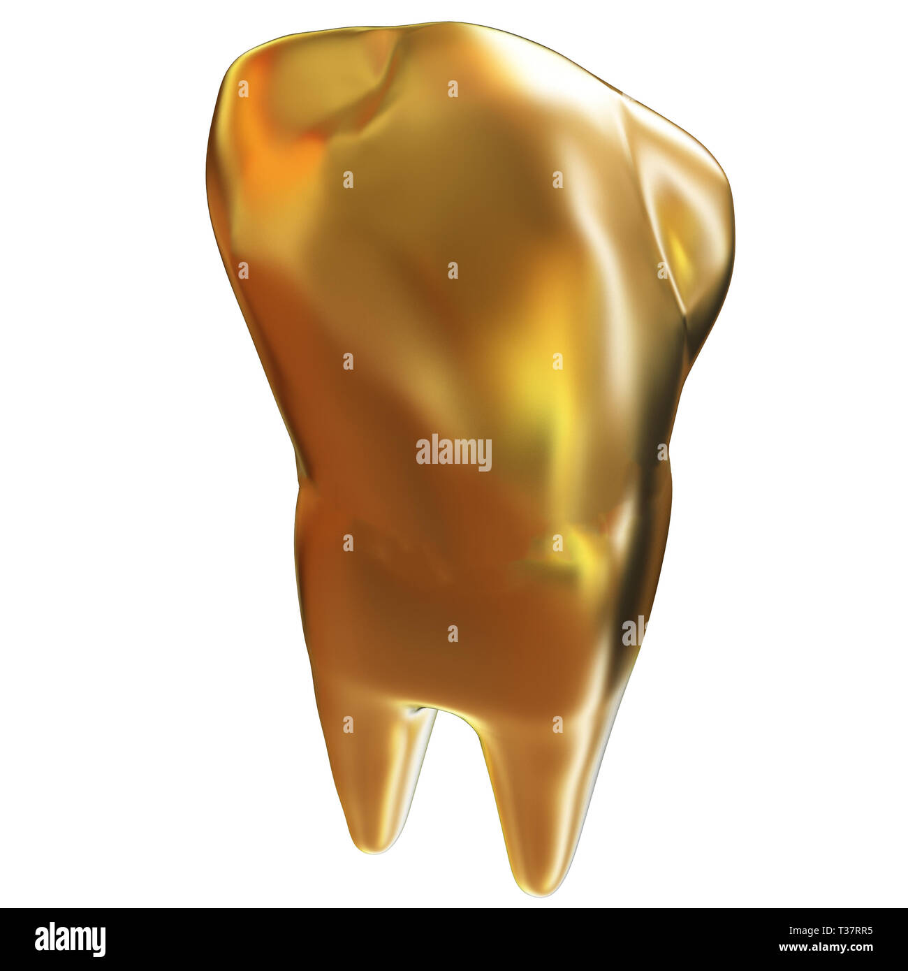 Gold tooth. 3d illustration Stock Photo - Alamy